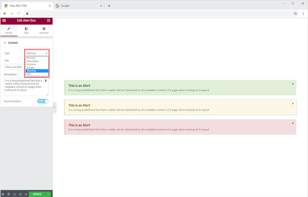 How to Create Alert Box in Elementor? - Xpro Addons