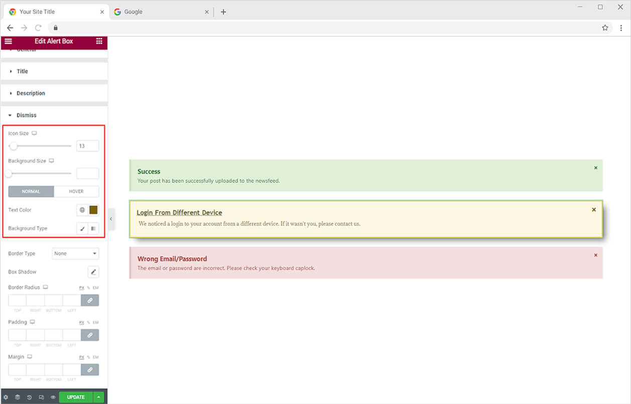 How to Create Alert Box in Elementor? - Xpro Addons