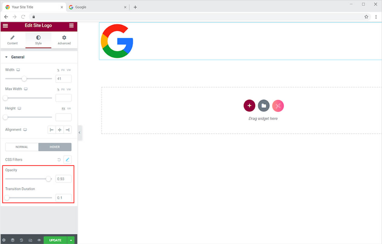 Site Logo widget for Elementor - Xpro Addons
