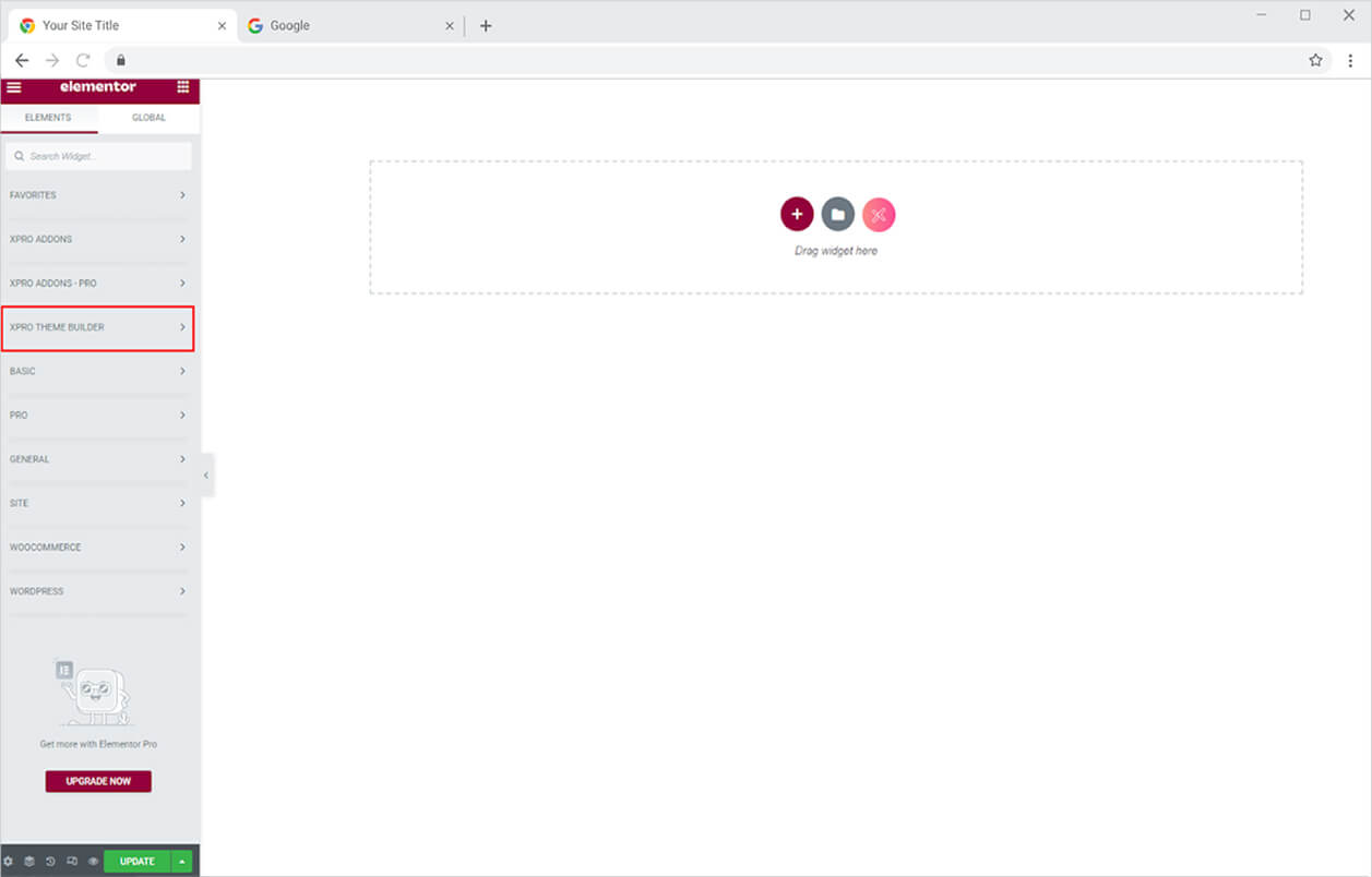 Horizontal Menu widget for Elementor - Xpro Addons